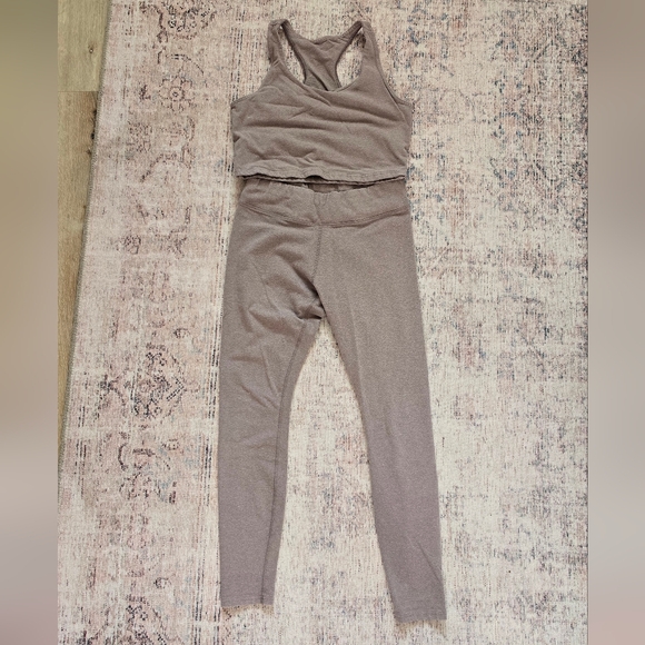 Pact | Pants & Jumpsuits | Pact Taupe Workout Set | Poshmark